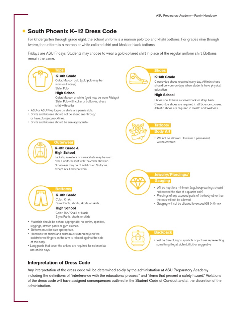 ASU Prep Academy Dress Code Handbook | PDF