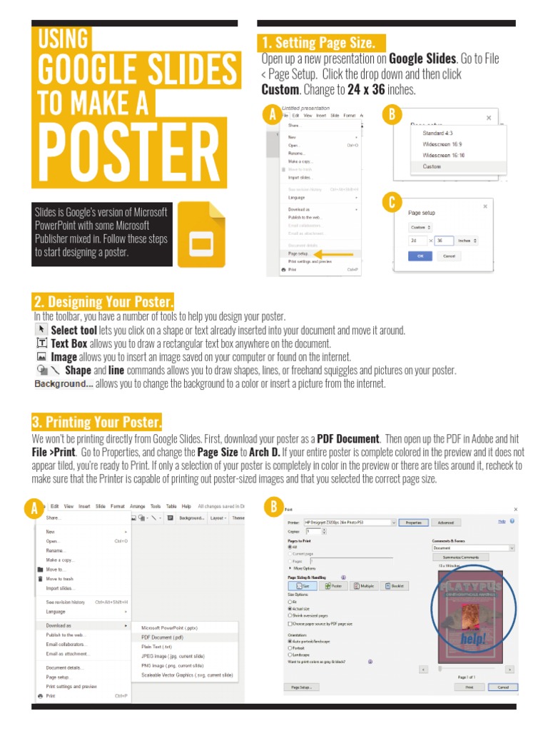 Using Google Slides To Design A Poster | PDF | Career & Growth | Art