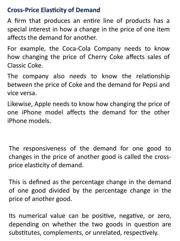 I 4 1 Cross-Price Elasticity of Demand | Download Free PDF | Elasticity ...