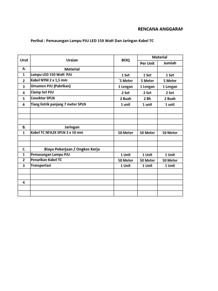 Rab Pju 150 Watt 2022 | PDF | Sains & Matematika | Teknologi & Rekayasa