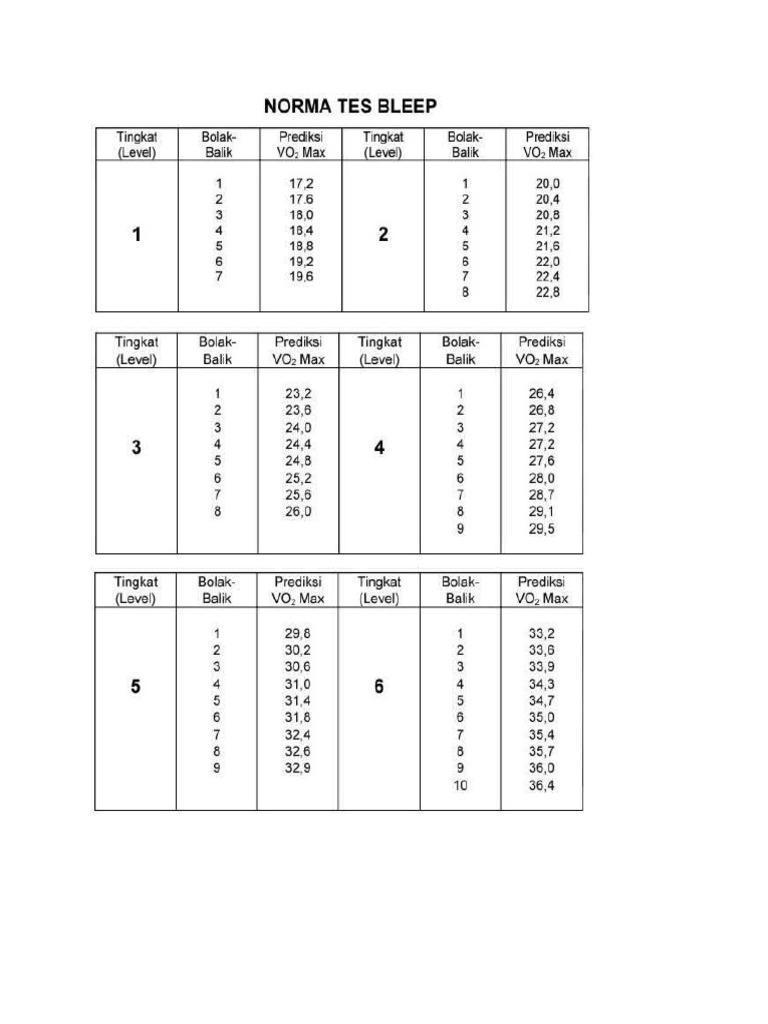 Norma VO2Max | PDF