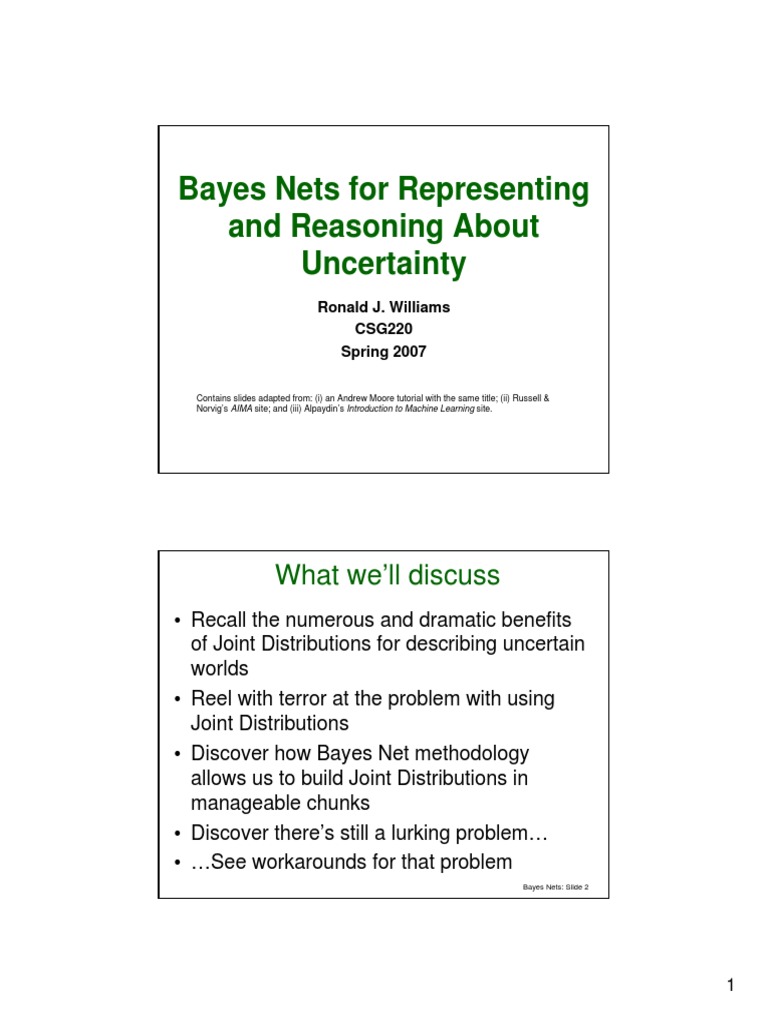 Bayes Net | PDF | Bayesian Network | Probability