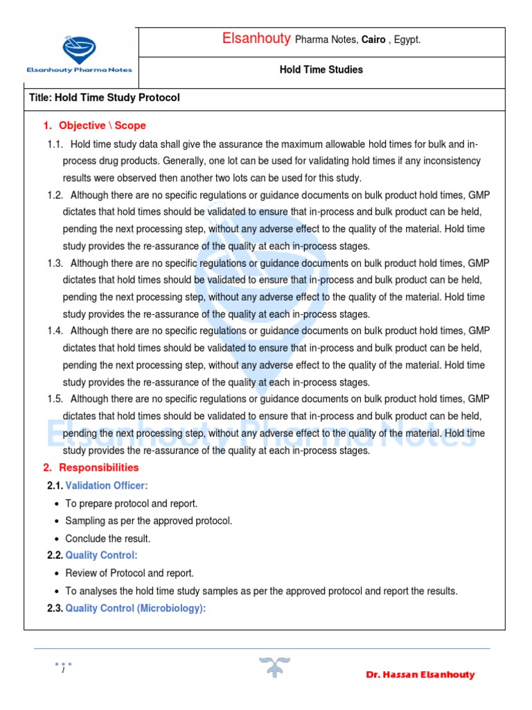 Bulk Hold Time Study 1657011635 | PDF | Tablet (Pharmacy ...