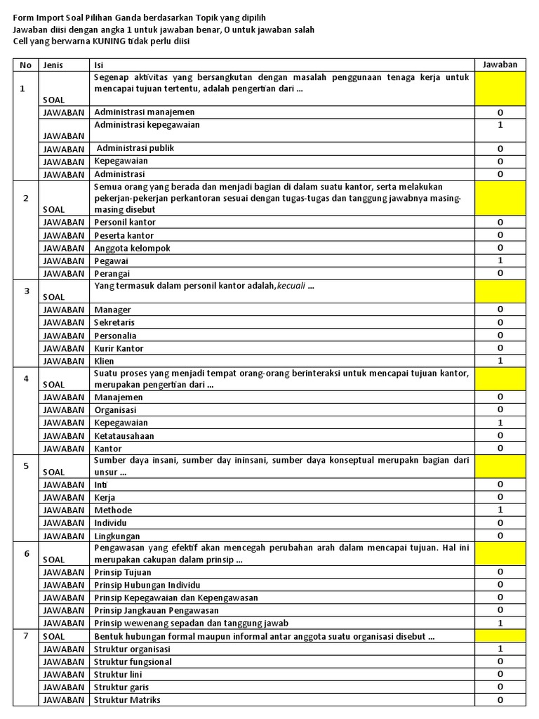 Soal PG - Usp - Teor I Kejuruan | PDF