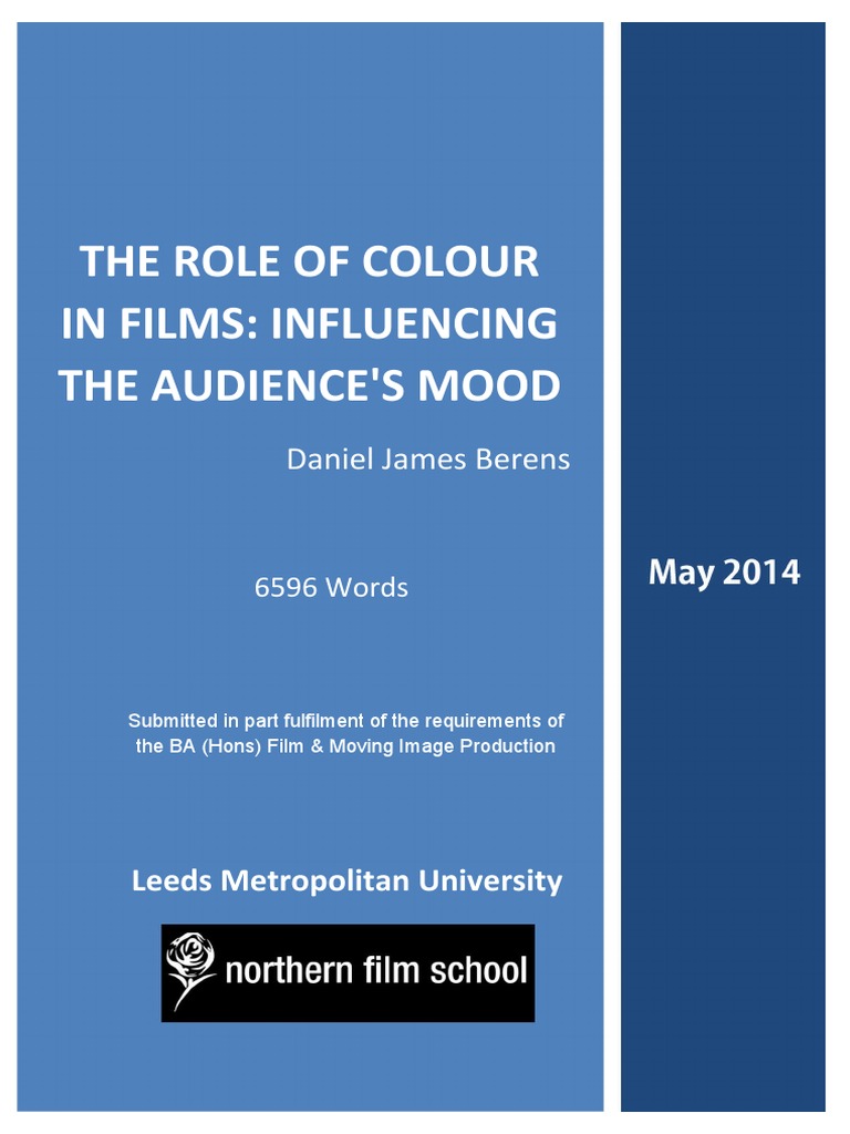 The Role of Colour in Films Influencing The Audience's Mood | PDF ...