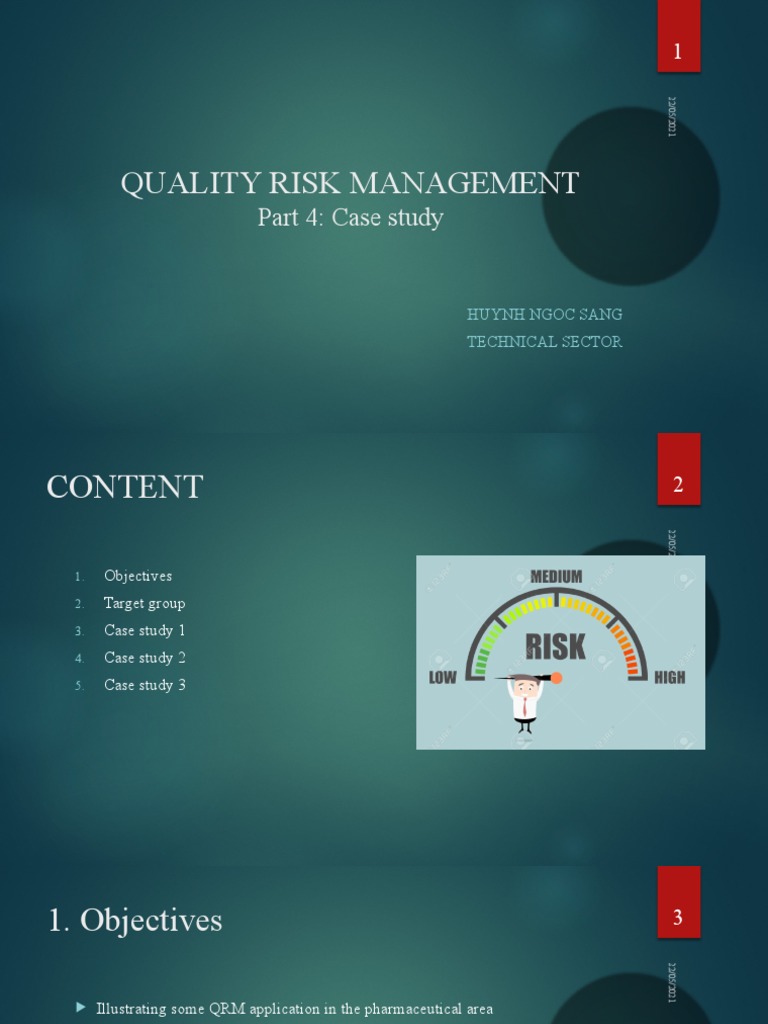 Pharmaceutical Quality Risk Management Case Studies | PDF | Risk | Risk Management