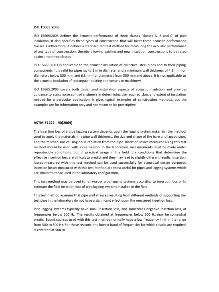 Standards - Acoustic | PDF