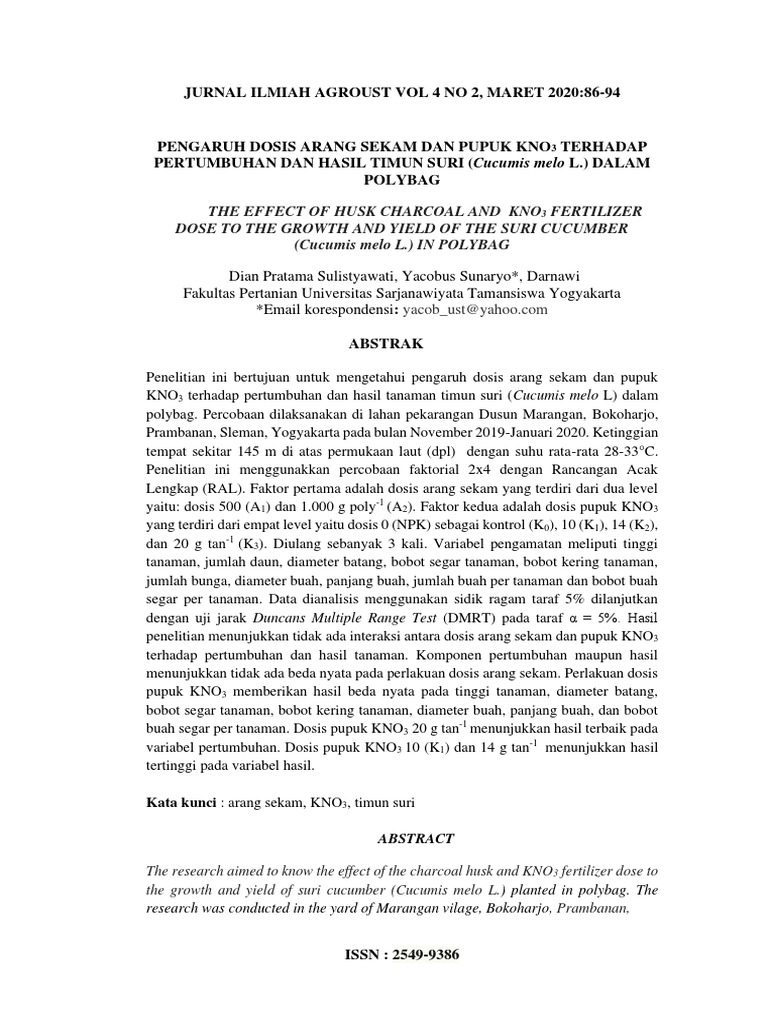 Journal Timun Suri 1 | PDF