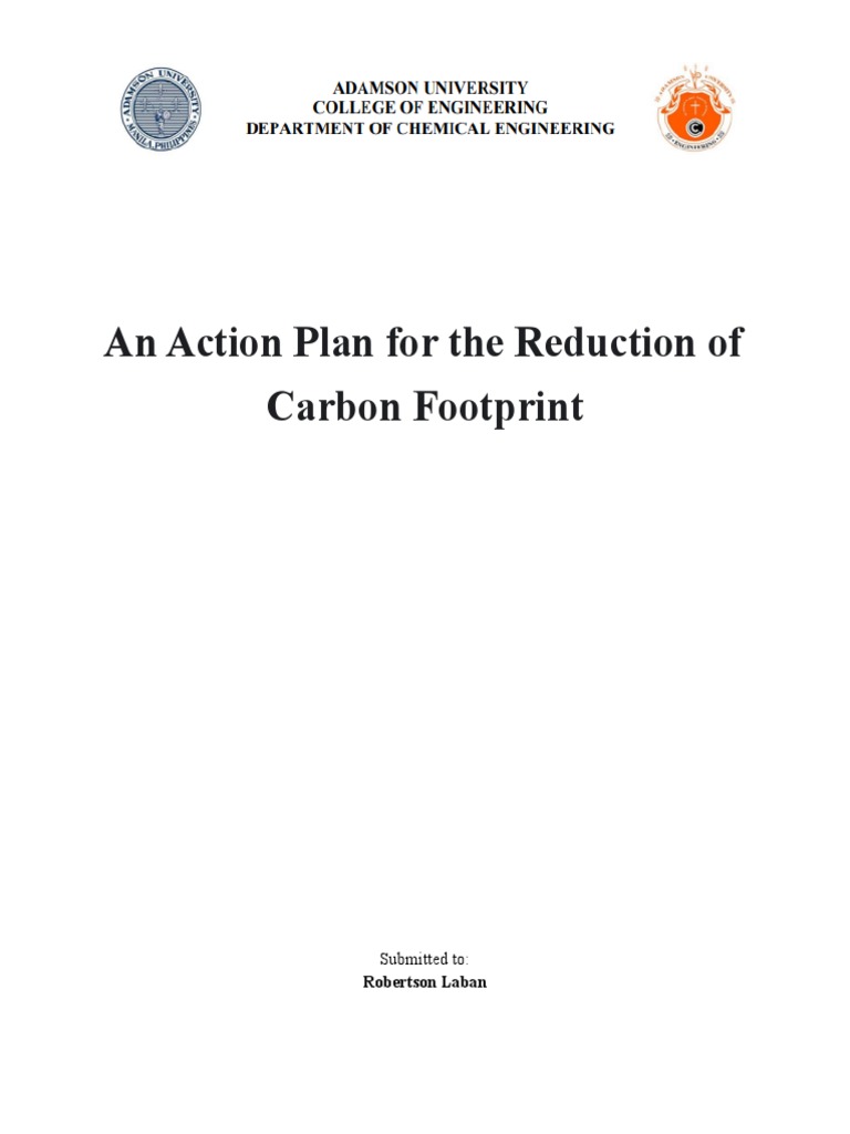 An Action Plan For The Reduction Of Carbon Footprint 1 Pdf Carbon