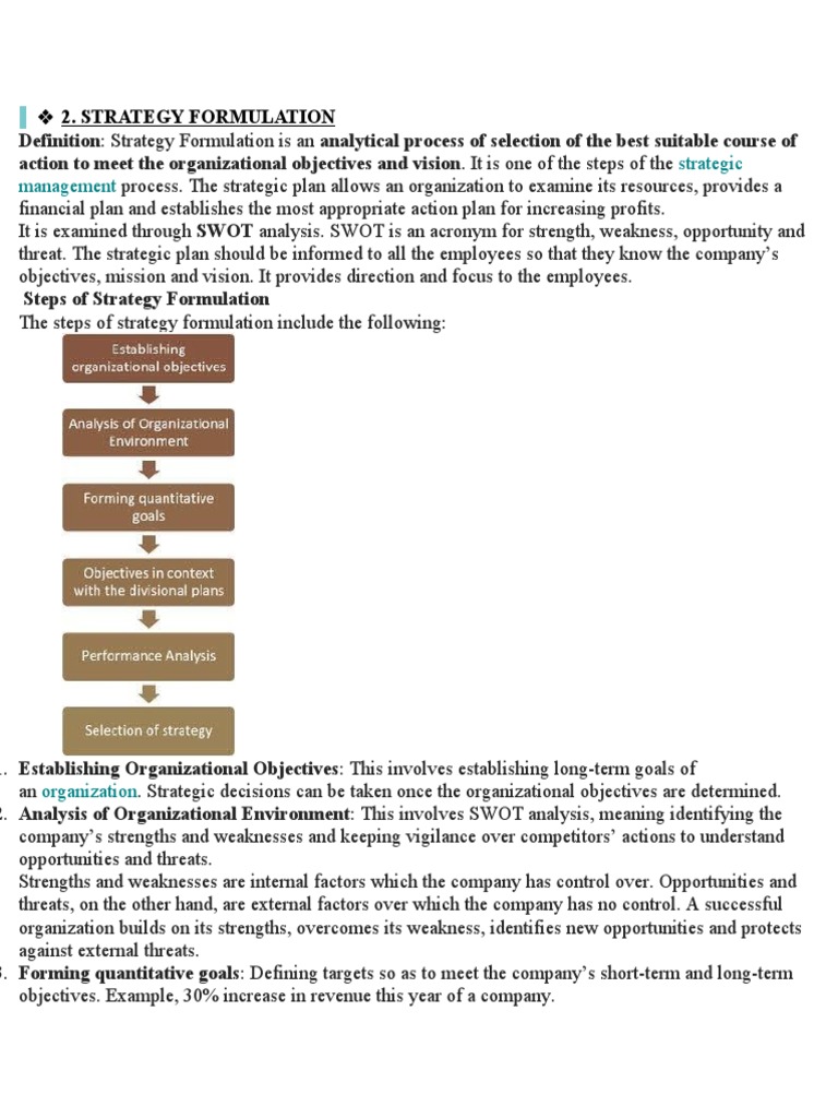 Strategy Formulation | PDF | Strategic Management | Swot Analysis