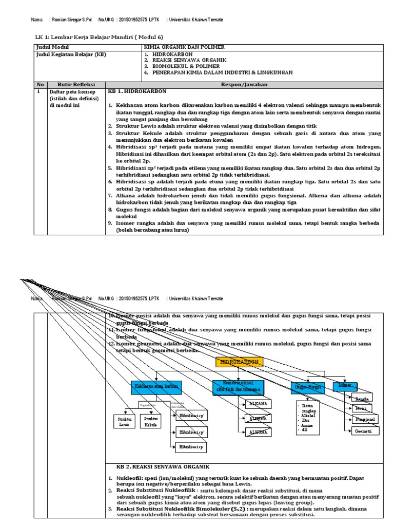 LK 1 Modul 6 Profesional-Kimia Organik Dan Polimer | PDF