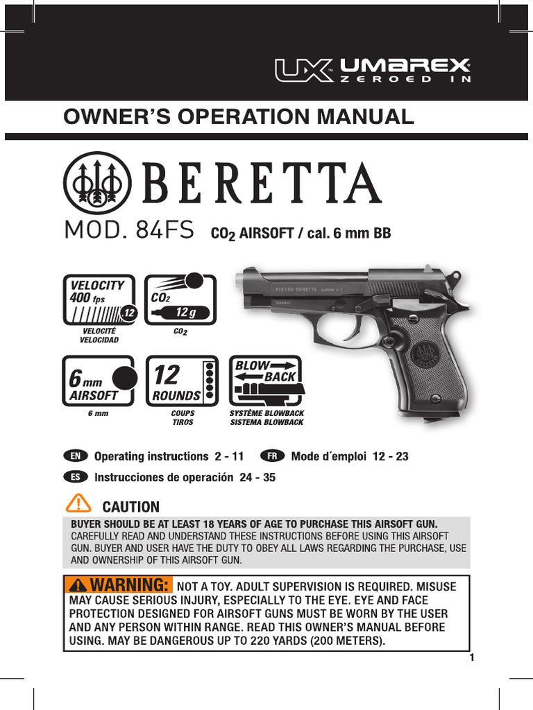 Manual Beretta Mod 84 | PDF