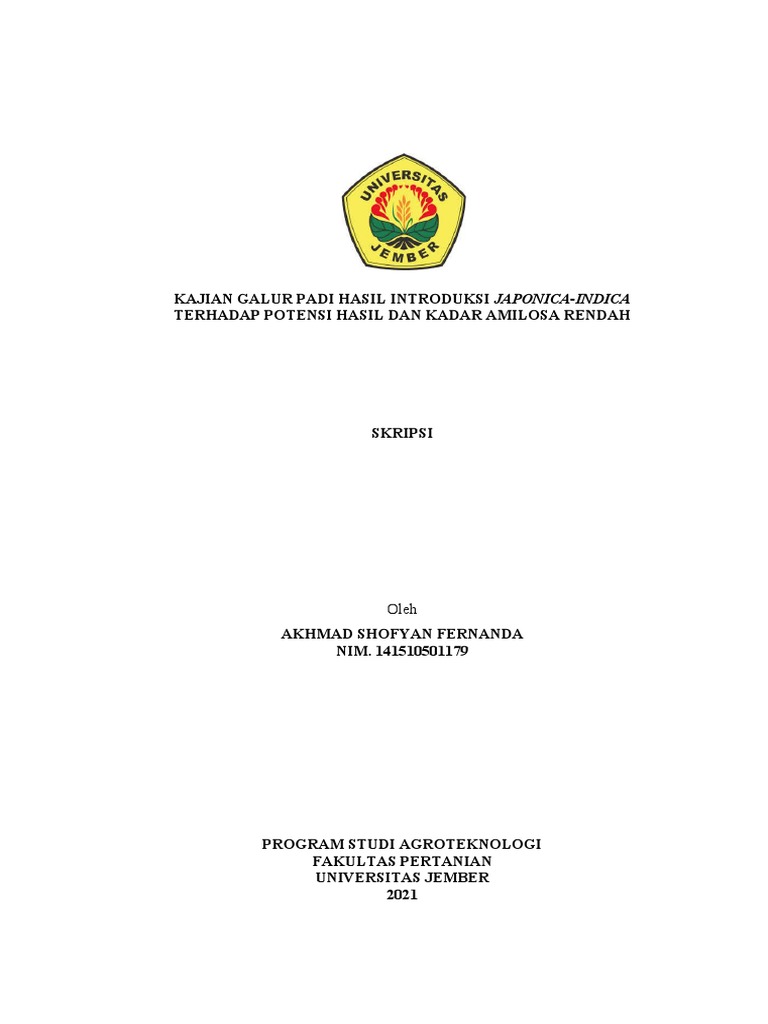 Galur Padi Japonica-Indica Berpotensi | PDF | Griya & Taman | Sains ...