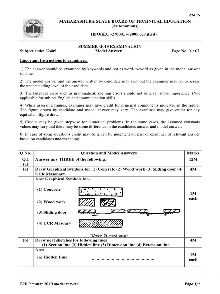 2019 Summer Model Answer Paper (Msbte Study Resources) | PDF | Stairs ...