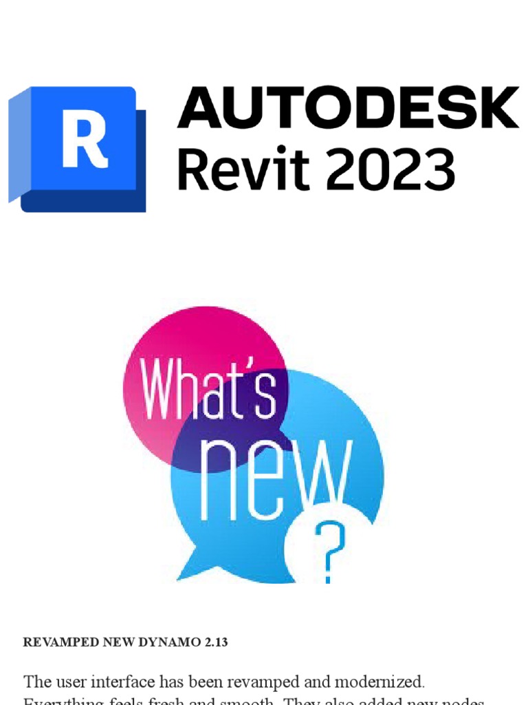Revit 2023: New Features Overview | PDF | Autodesk Revit | 3 D Computer ...