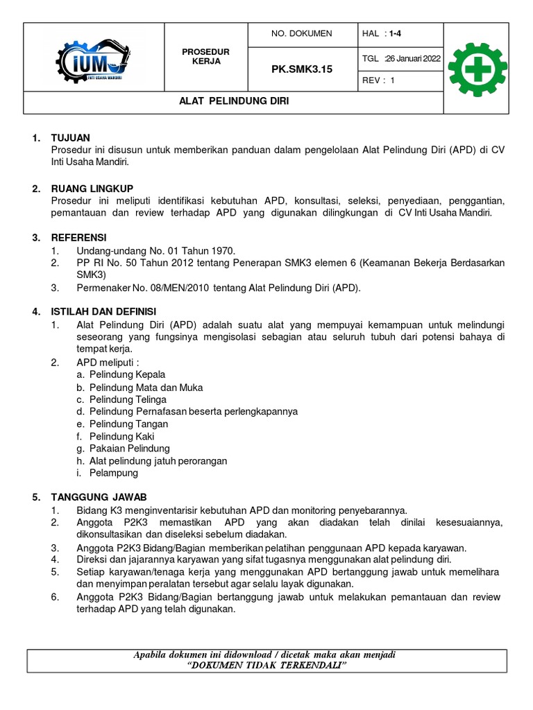Prosedur Apd | PDF