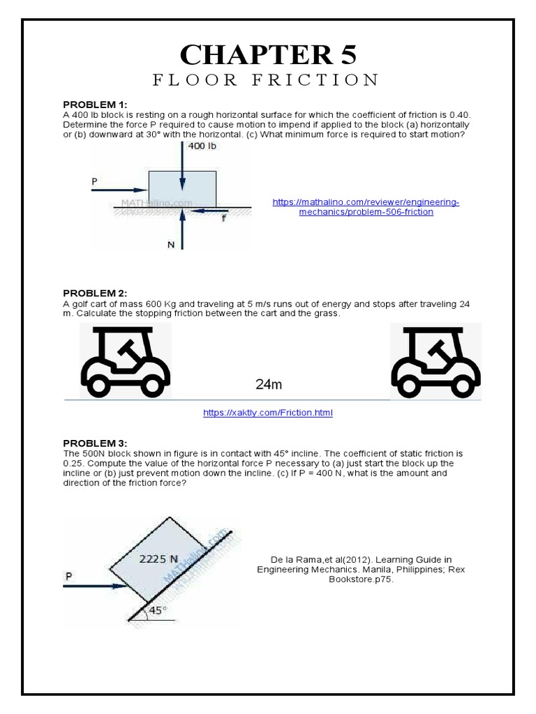 CHAPTER 5 PROBLEM Bernabe | PDF | Friction | Force