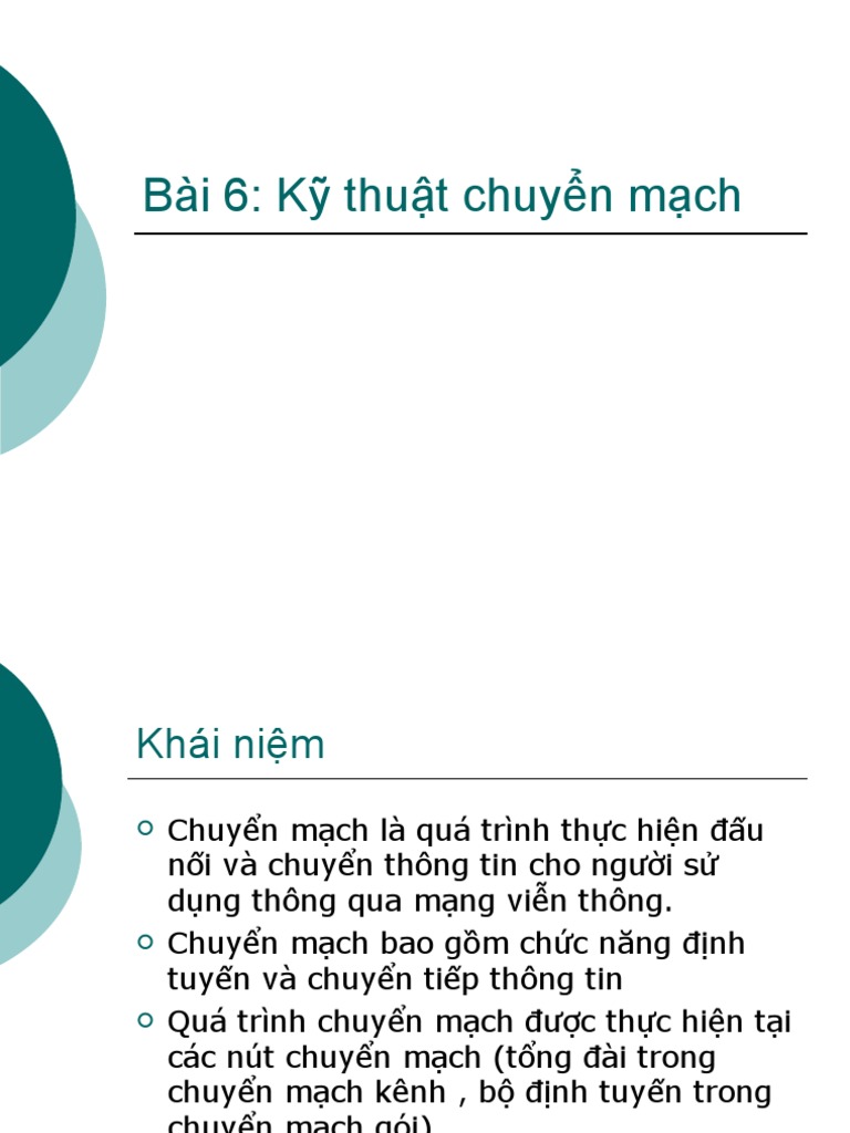 Bài 6ky Thuat Chuyen Mach | PDF