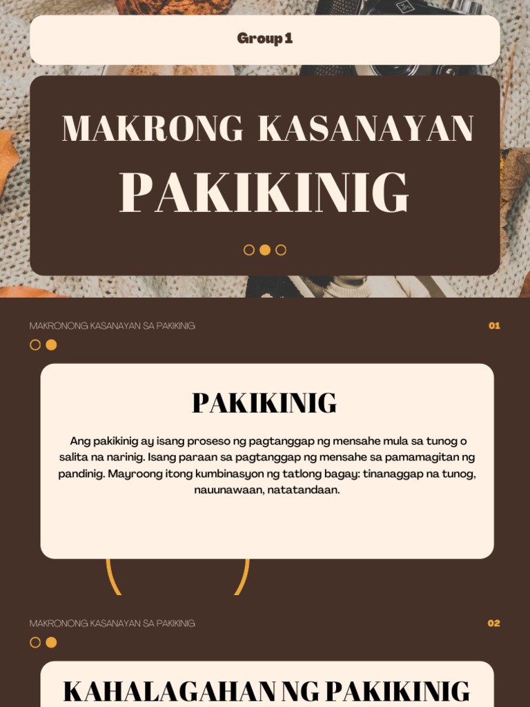 Makrong Kasanayan Pakikinig | PDF