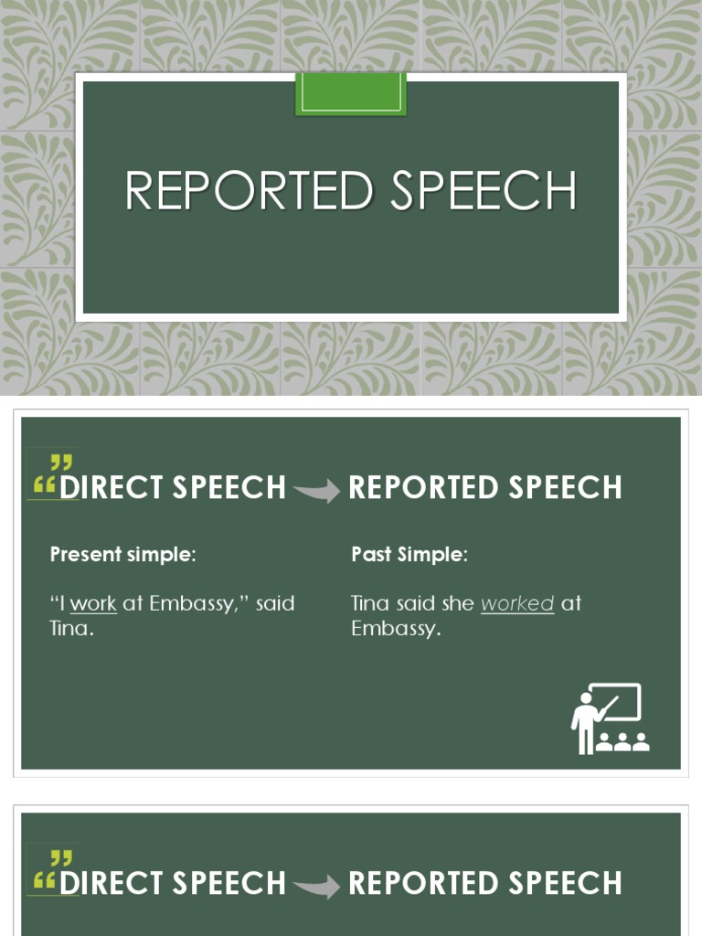 Reported Speech | PDF | Linguistics | Grammar