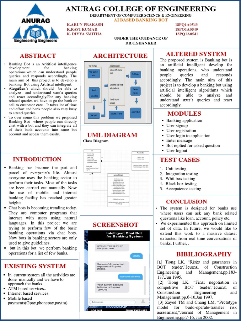 Poster For Banking Bot | PDF | Artificial Intelligence | Intelligence (AI) & Semantics