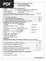 Grade 6 Listening Exercises | PDF