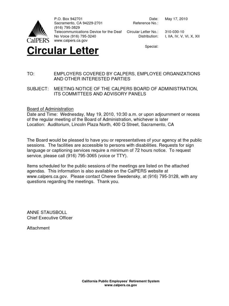 Circular Letter: California Public Employees' Retirement System WWW ...