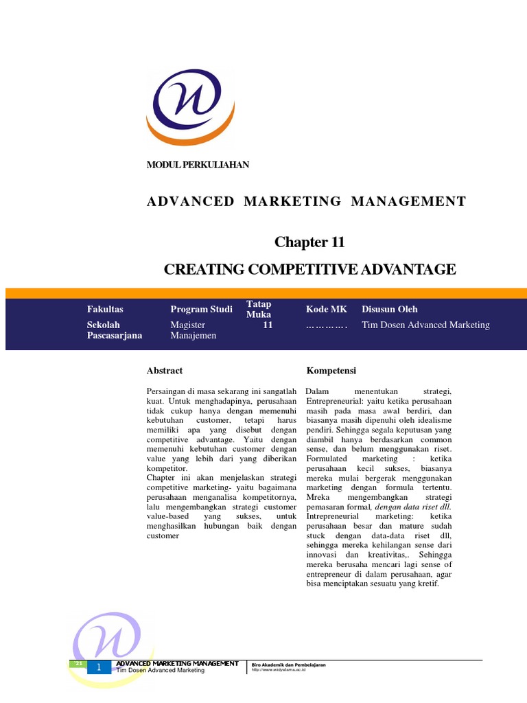 Modul Advance 11 | PDF | Karier & Perkembangan | Bisnis