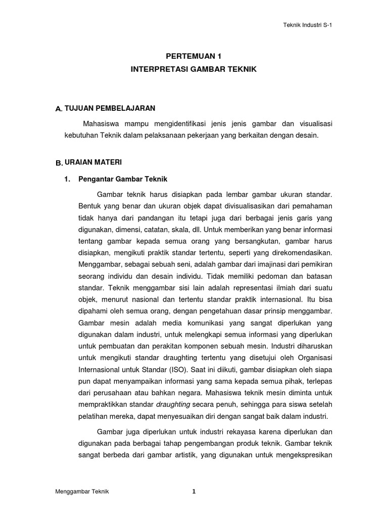 Interpretasi Gambar Teknik | PDF | Seni | Komputer