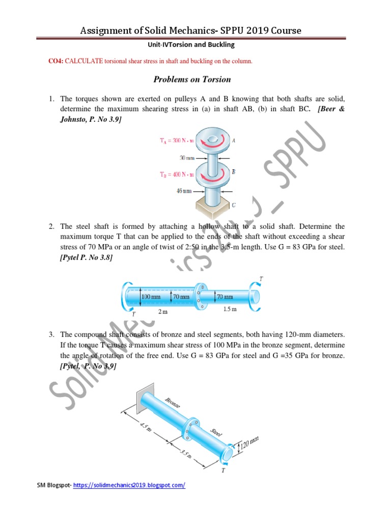 Unit 4 Assignments | PDF | Buckling | Stress (Mechanics)