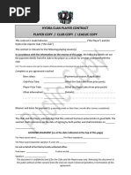 Soccer Player Contract Form | PDF | Fee | Private Law