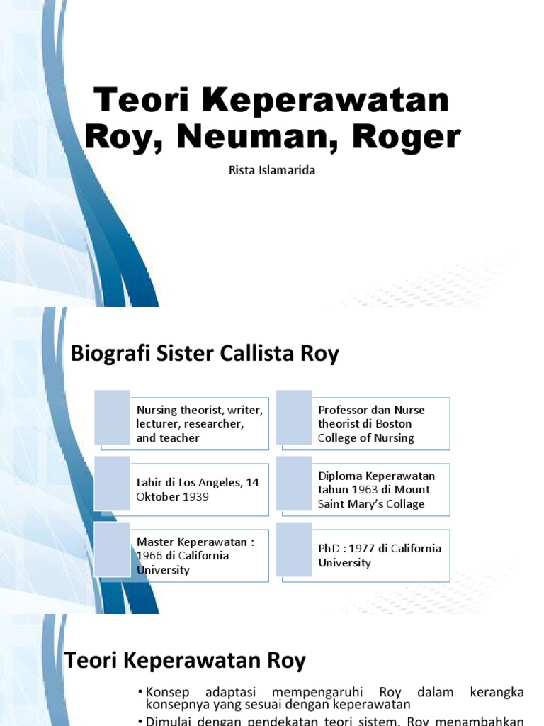 Teori Keperawatan Roy Neuman Roger | PDF