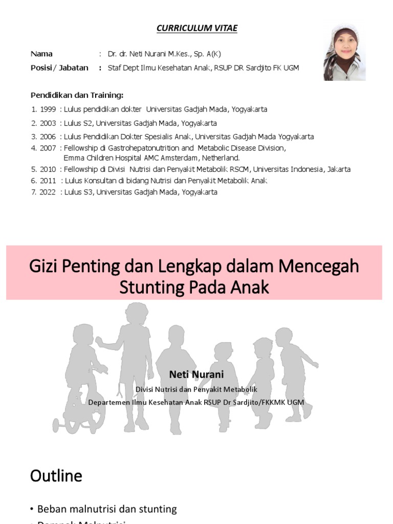 13 Nov Gizi Lengkap Mencegah Stunting DR Neti | PDF | Kesehatan Holistik