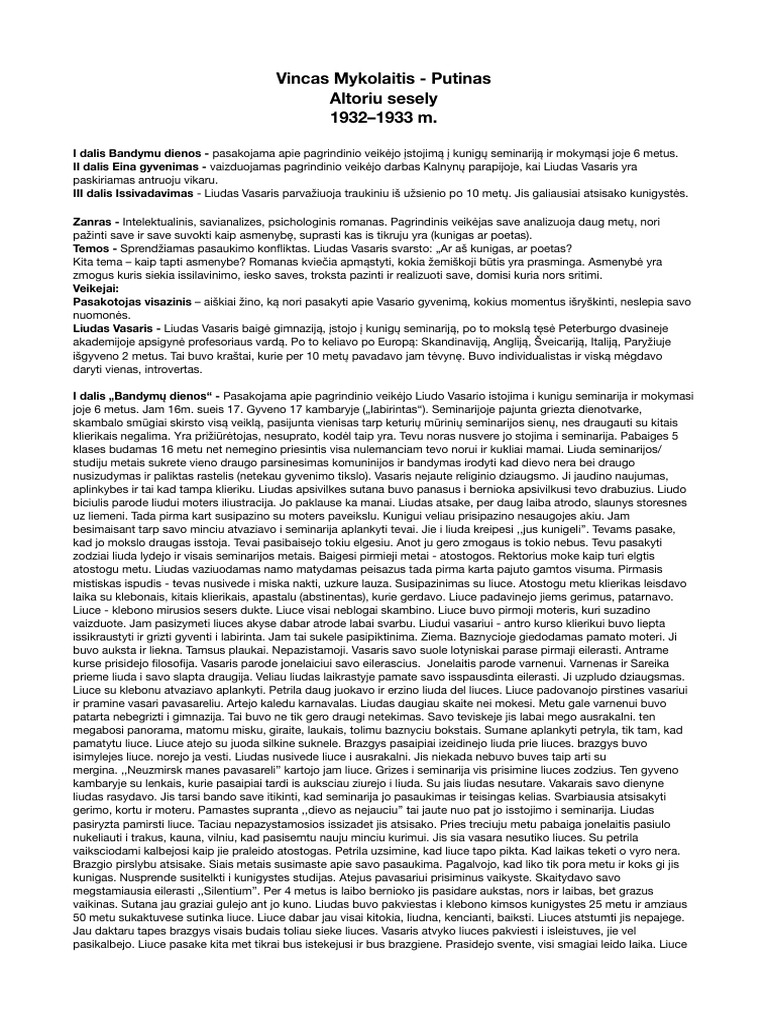 Altoriu Sesely V.M - Putinas PDF | PDF