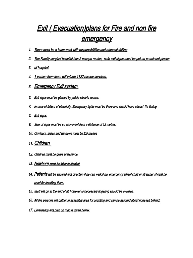 Fire and Emergency Exit Plans Guide | PDF | Home & Garden | Wellness