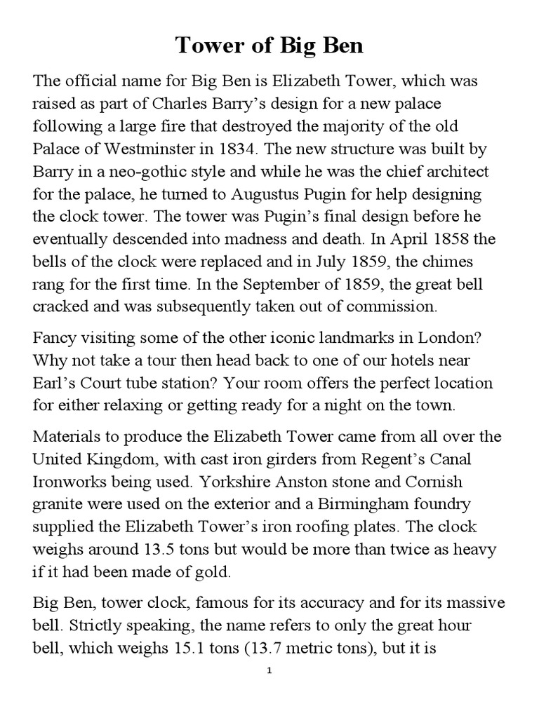Big Ben | Download Free PDF | Horology