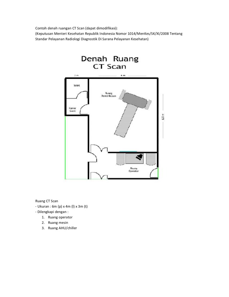 Contoh Denah Ruangan CT Scan | PDF