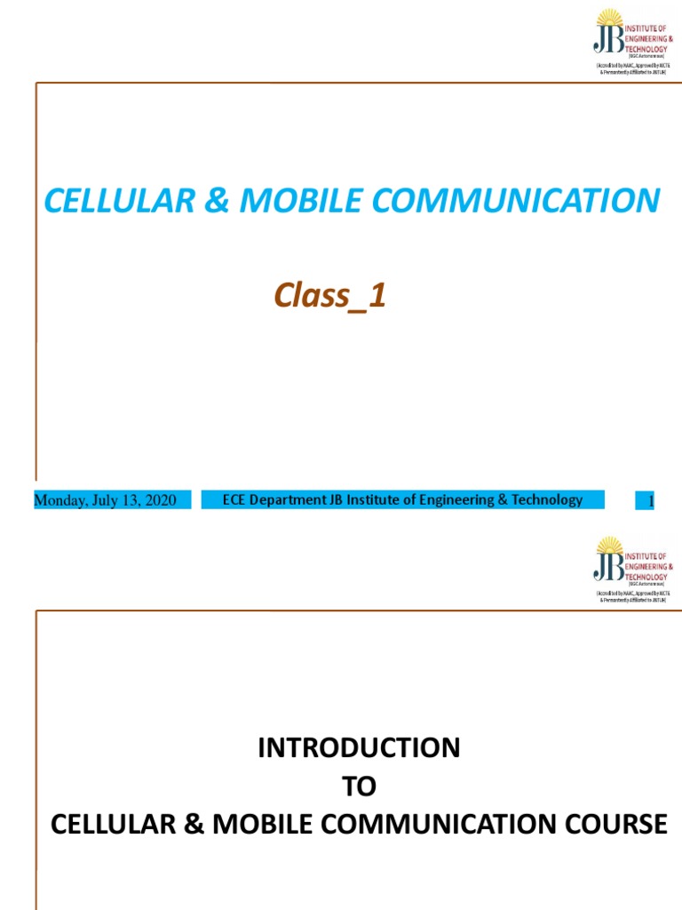 Cellular & Mobile Communication Course | PDF | Cellular Network | 4 G