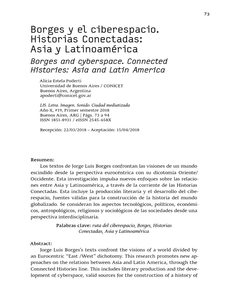 Borges: Asia, Latinoamérica y Ciberespacio | PDF | Geometría | Fractal