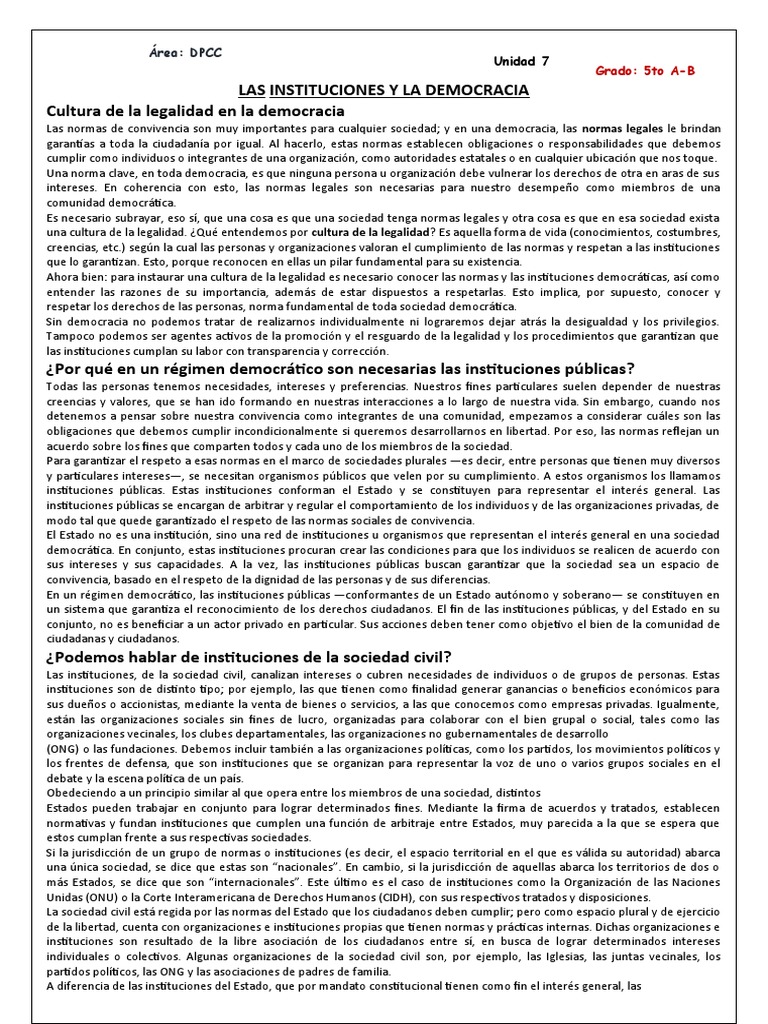 Fuentes Dpcc Quinto Sesion 20 Unidad 7 Pdf Democracia Ideologías 7219