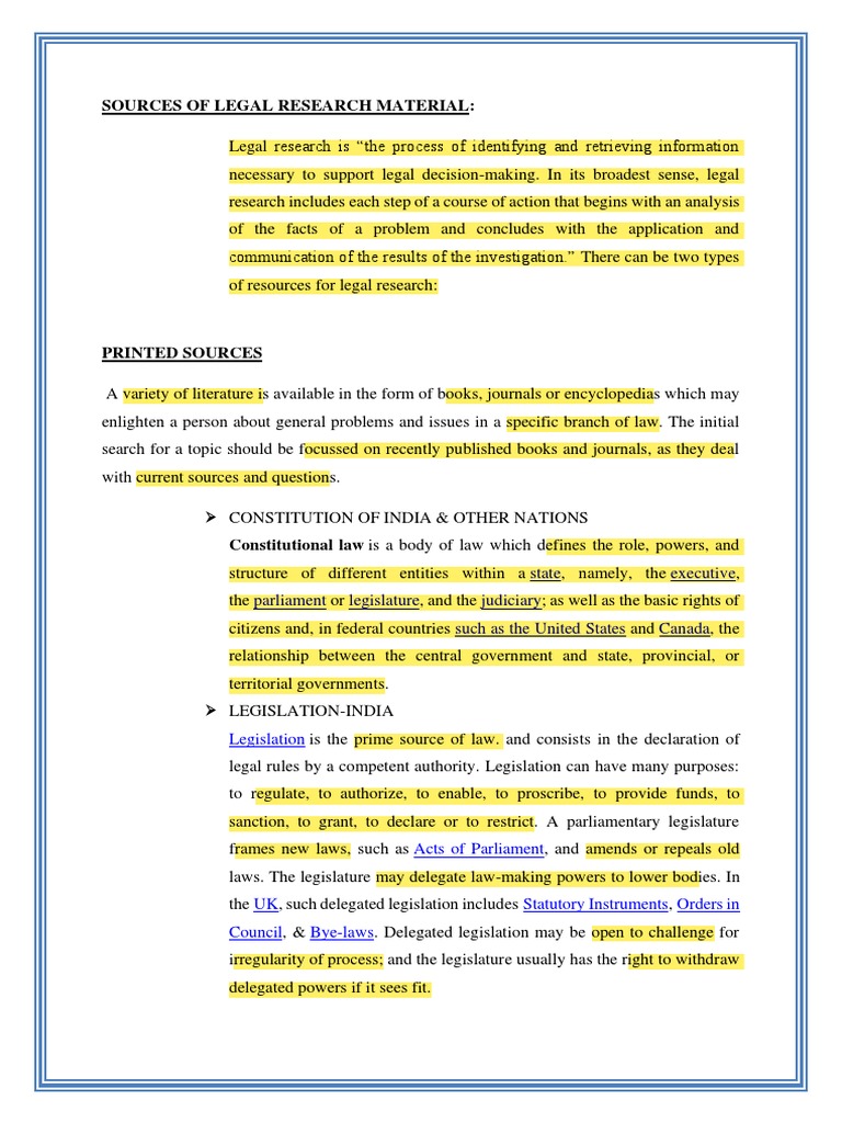 Sources for Legal Research Materials | PDF | Lexis Nexis | Public Law