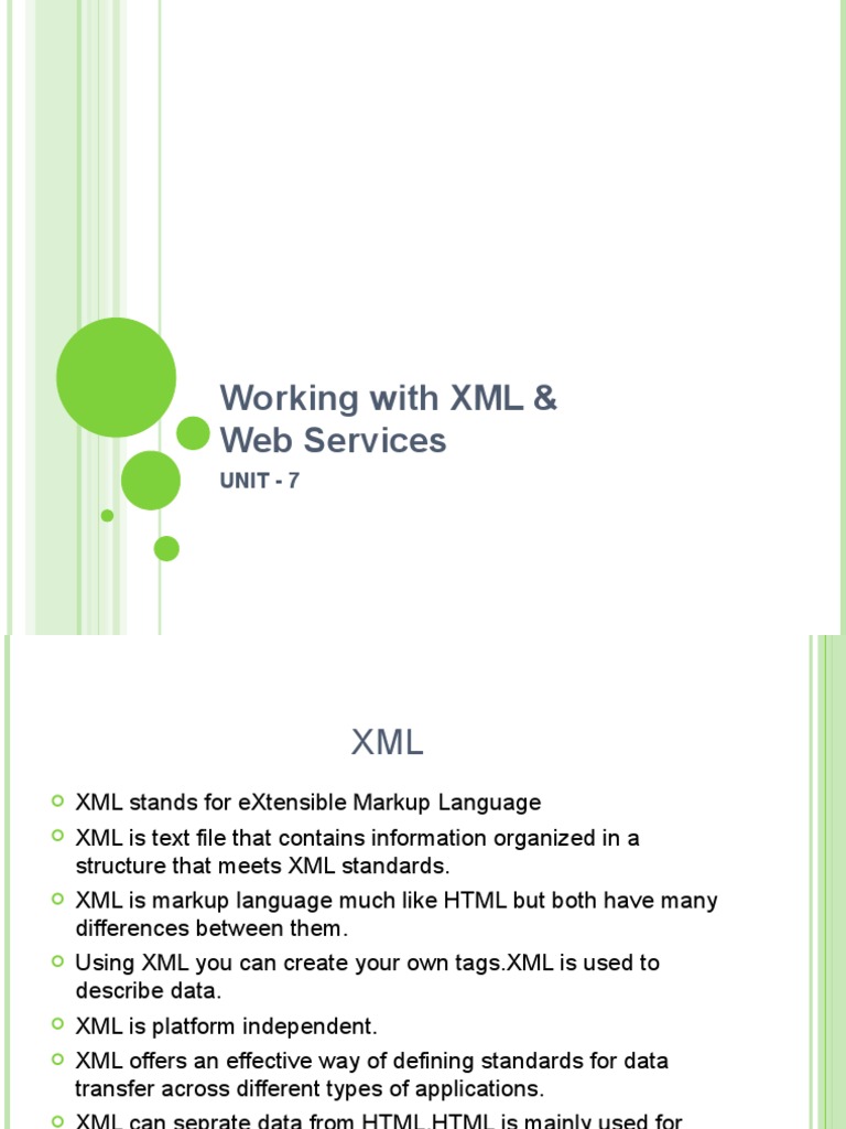 Unit 7 & 8 - Working With XML & Web Service SB | PDF | Xml | Web Service