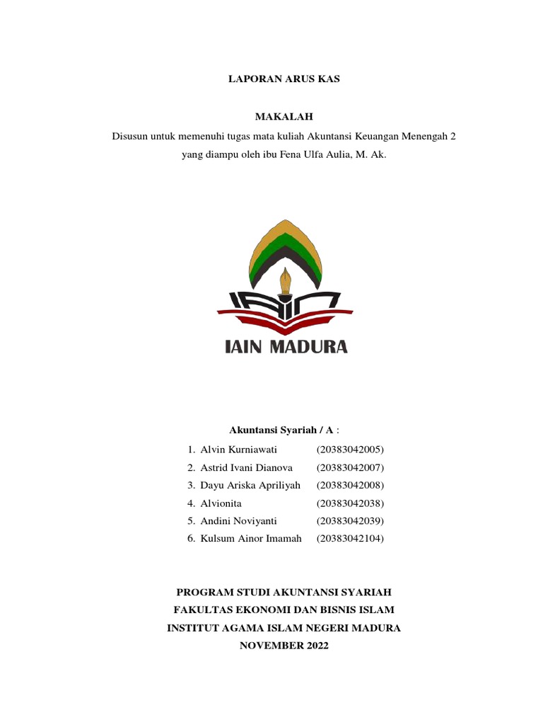 Struktur dan Penyusunan Laporan Arus Kas | PDF | Karier & Perkembangan ...