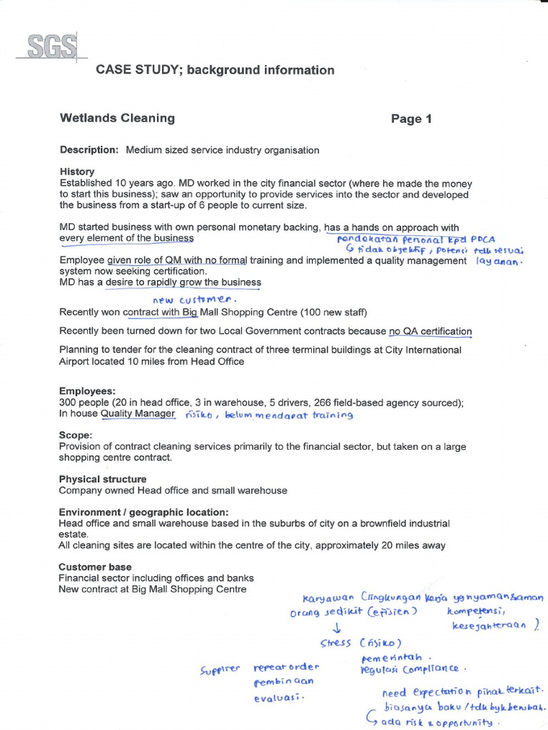 Case Study - Background Information | PDF
