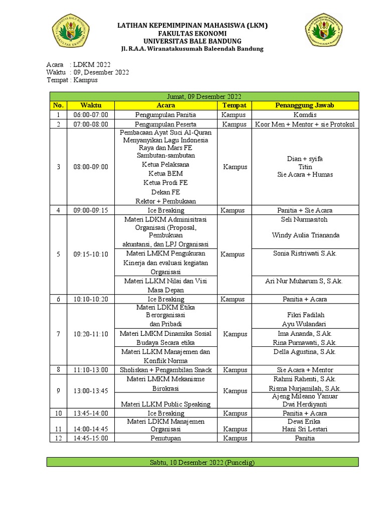 LDKM 2022: Latihan Kepemimpinan Mahasiswa | PDF