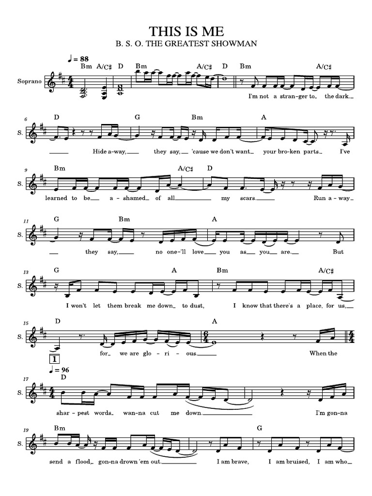 This Is Me - Melodia Con Acordes | PDF