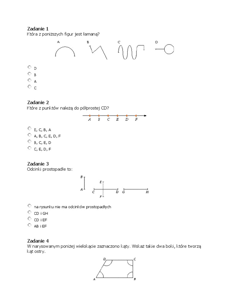 Klasa 4 - Figury Geometryczne | PDF