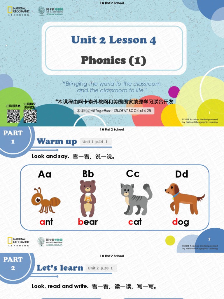 Unit 2 Lesson 4 Phonics 1 | PDF | Pedagogy | Learning Methods