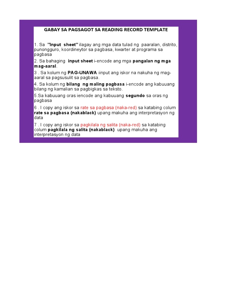 g2 Reading Template | PDF