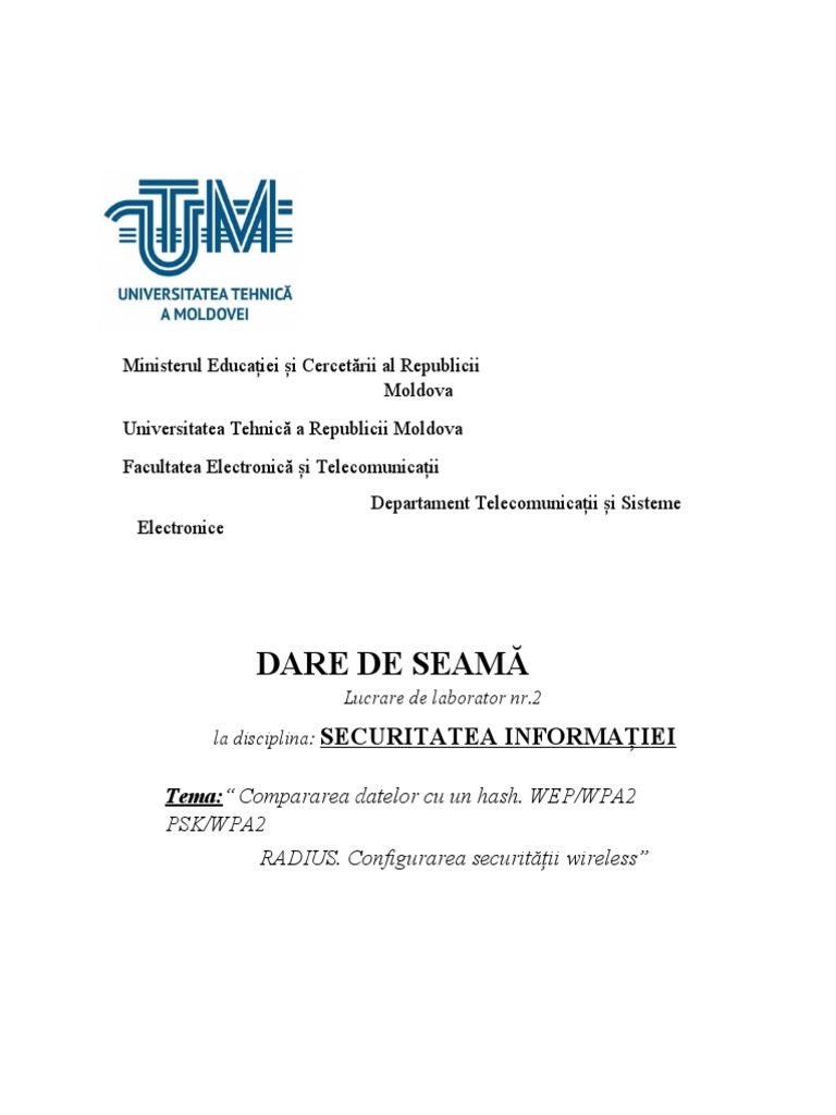 Pagina de Titlu | PDF